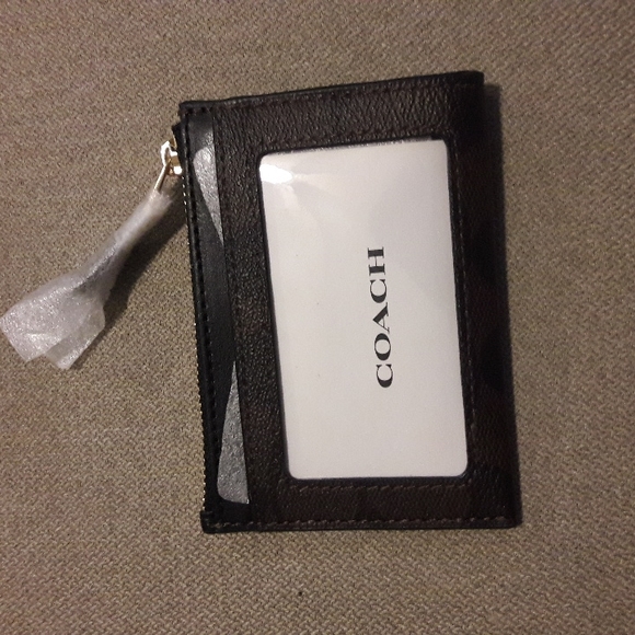 Coach | Accessories | Coach Mini Skinny Id Case In Signature Canvas ...